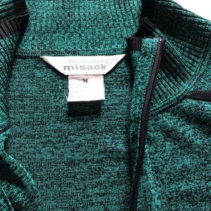 Misook | Sweaters | Exclusively Misook Green Sweater Szm Zippered Up ...